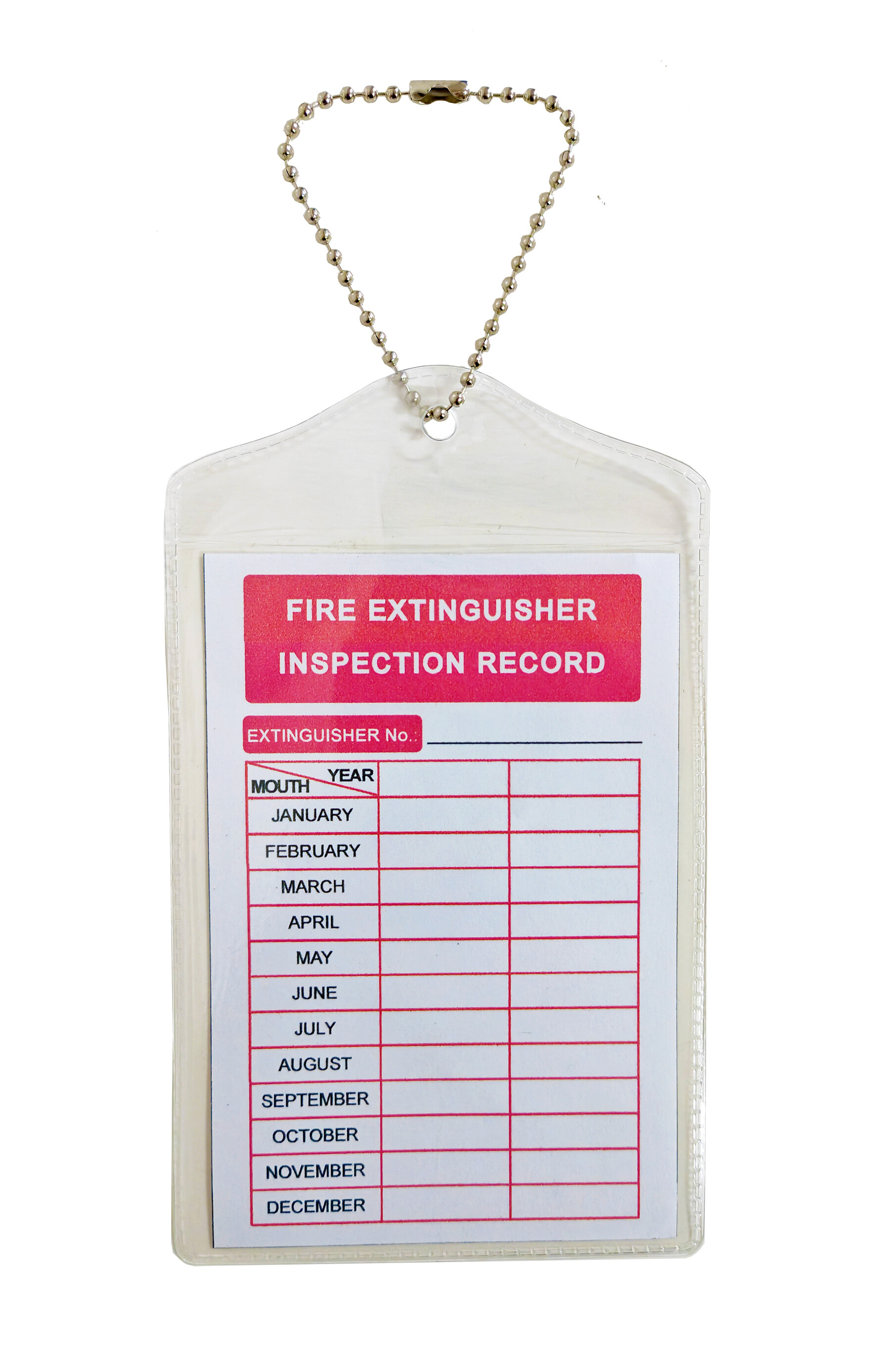 Fire extinguisher inspection record / check tag-NINGBO CHENGAN FIRE ...