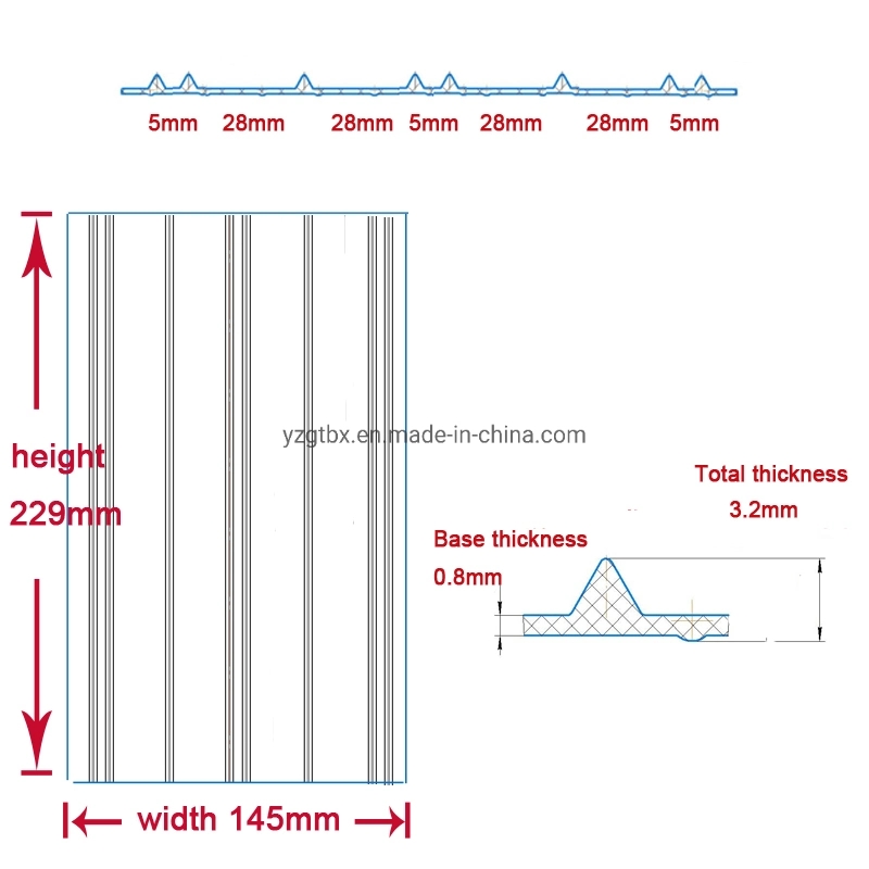 PVC Battery Separator 145X229X0.8X3.2mm-CHINA YANGZHOU GUO TAI ...