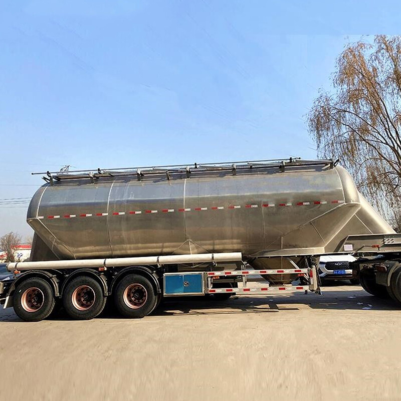 Aluminum Alloy 40 Cbm Dry Bulk Flour Powder Tanker Trailer-Shandong ...