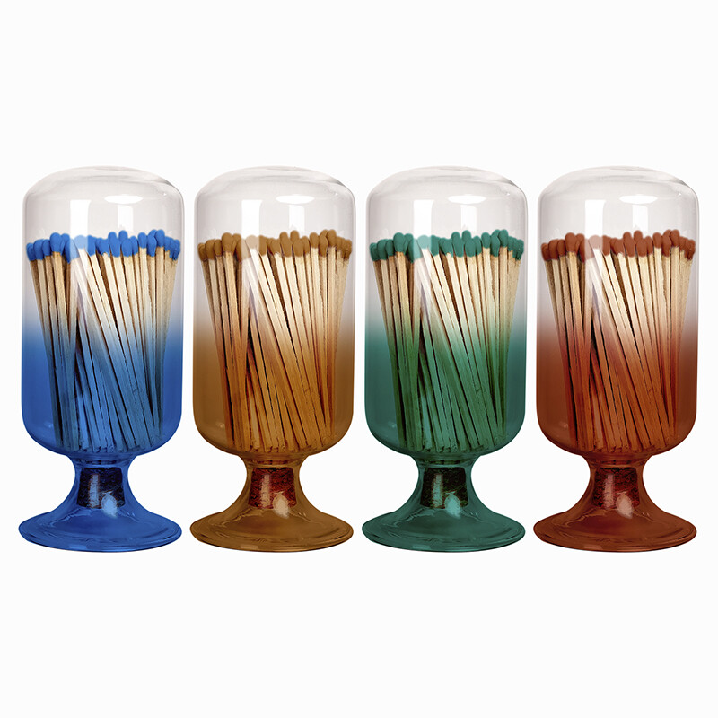 Colorful Sprayed Glass Matches Cloche 130043-Zibo Honor Home Products ...