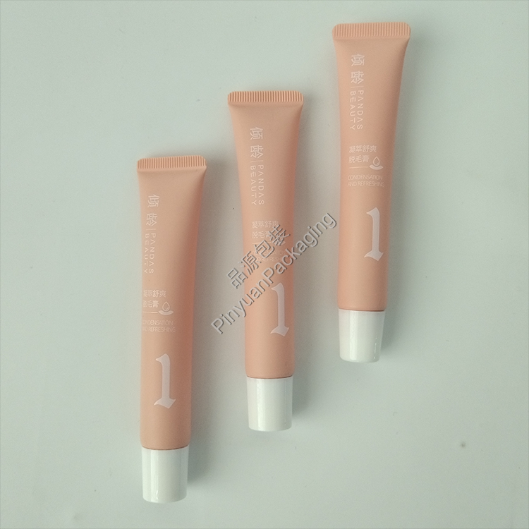 D19 25g Hair Removal Lip Balm Cream PE Cosmetic Tube with White Screw ...